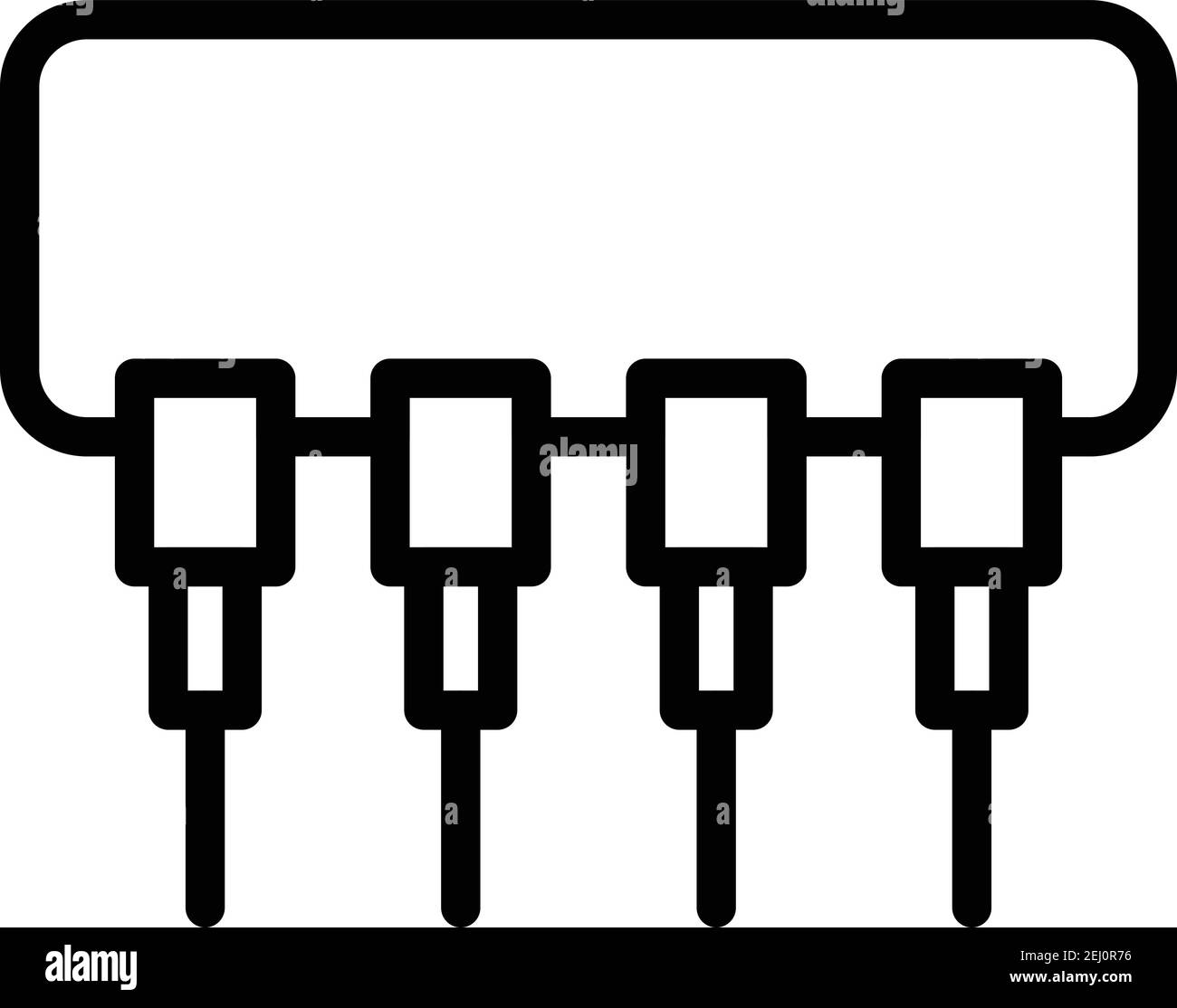 Resistor device icon. Outline resistor device vector icon for web ...