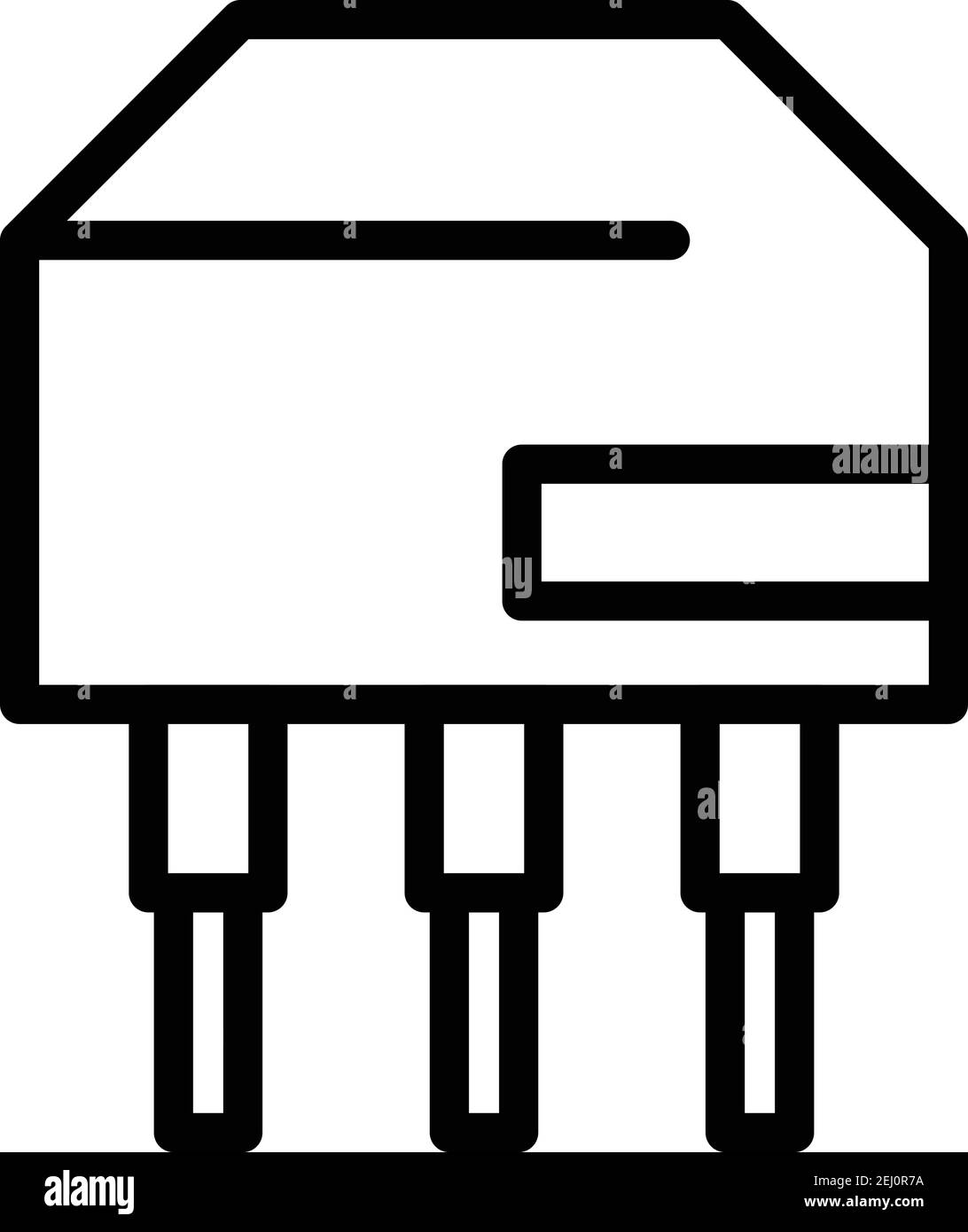 Capacitor icon. Outline capacitor vector icon for web design isolated ...