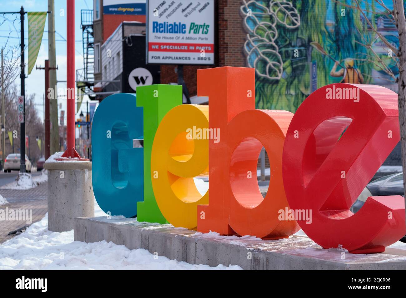 Ottawa, Ontario, Canada - February 6, 2021: A close-up of the colourful ...