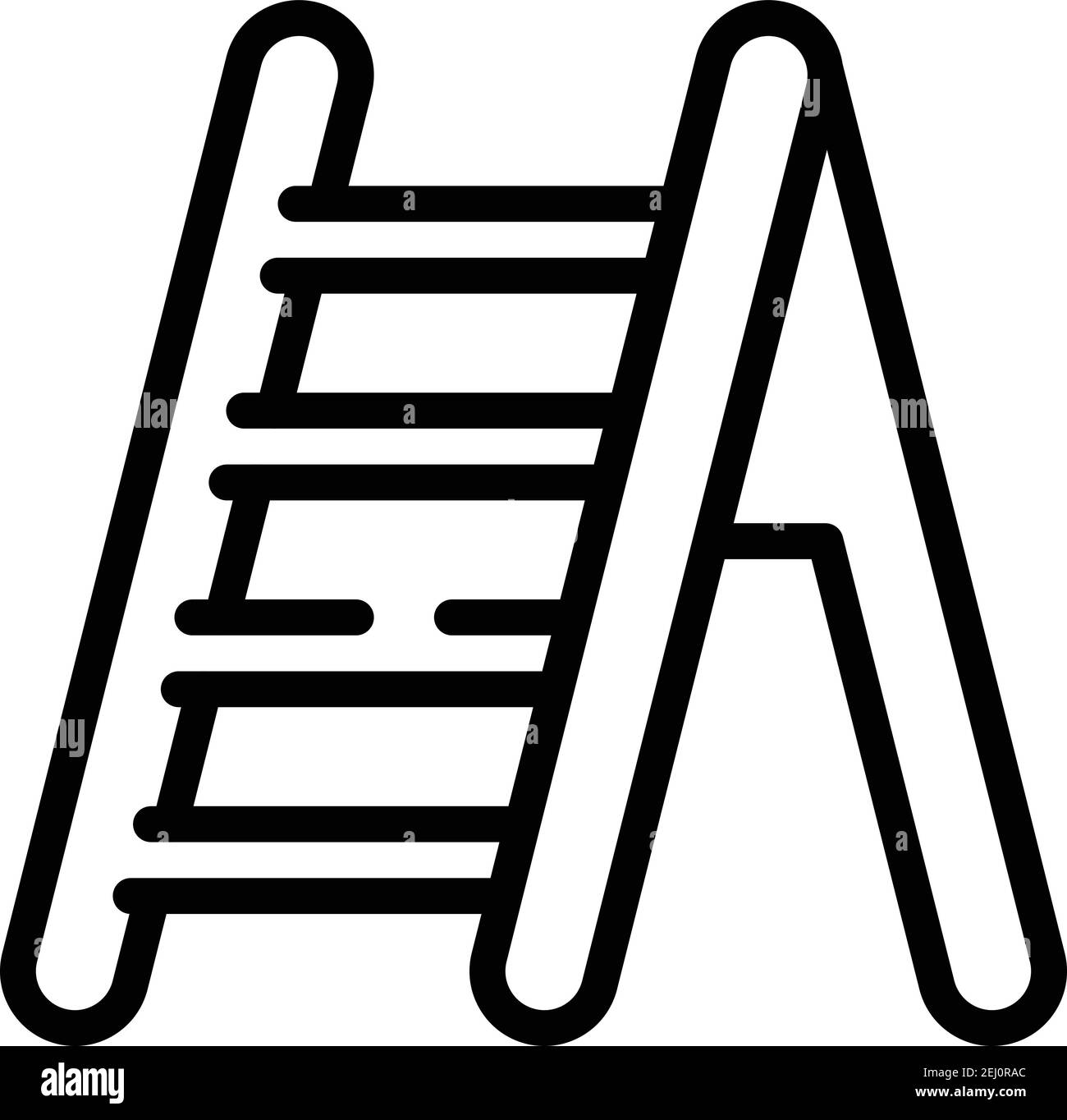 Safety ladder icon. Outline safety ladder vector icon for web design ...