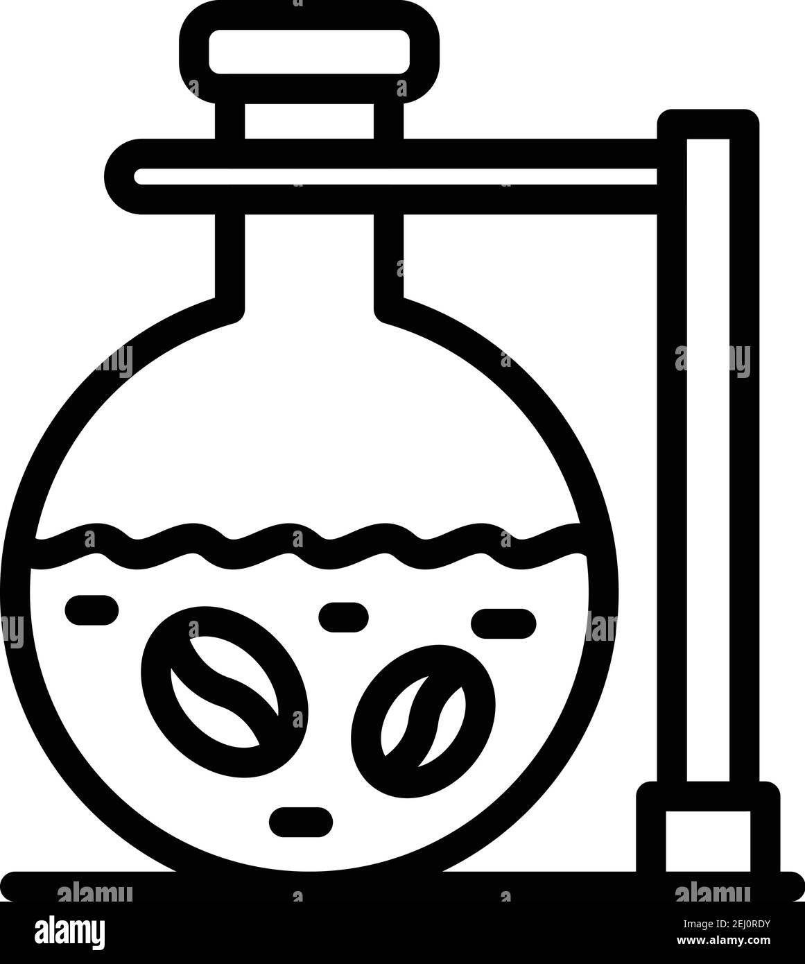 Coffee in flask icon. Outline coffee in flask vector icon for web ...