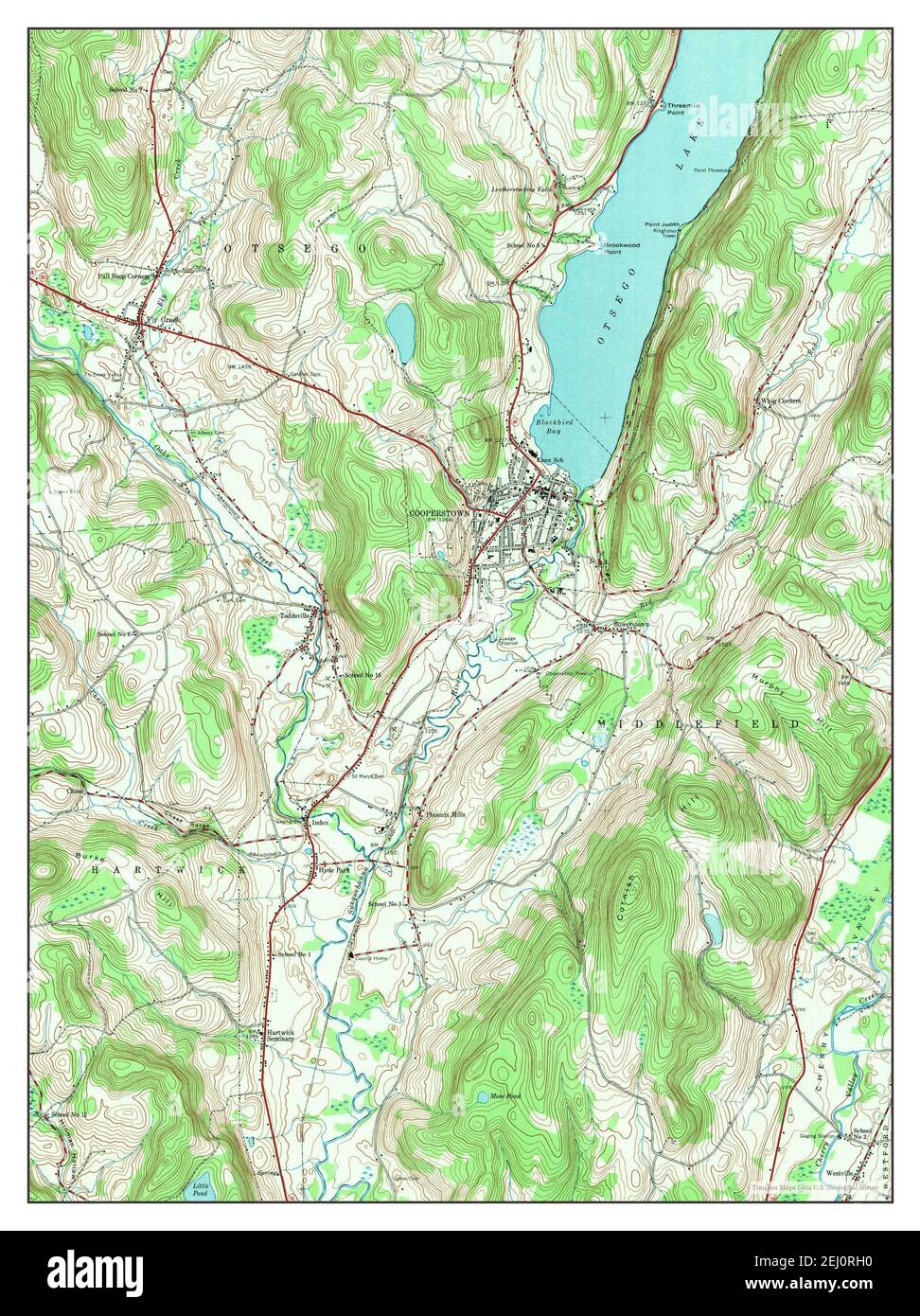 Antique map of cooperstown hi-res stock photography and images - Alamy