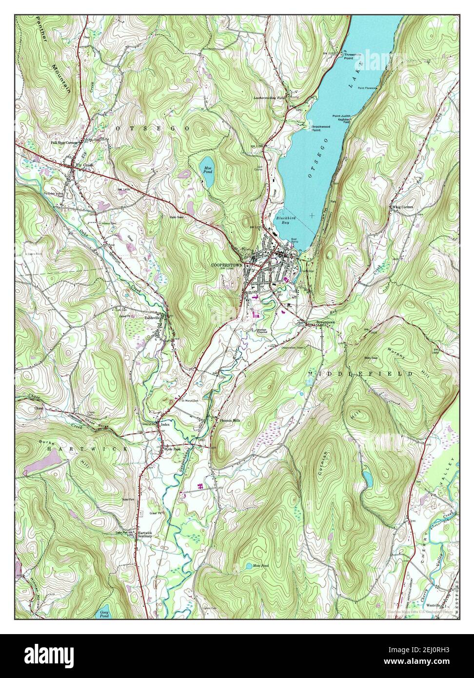 Antique map of cooperstown hi-res stock photography and images - Alamy