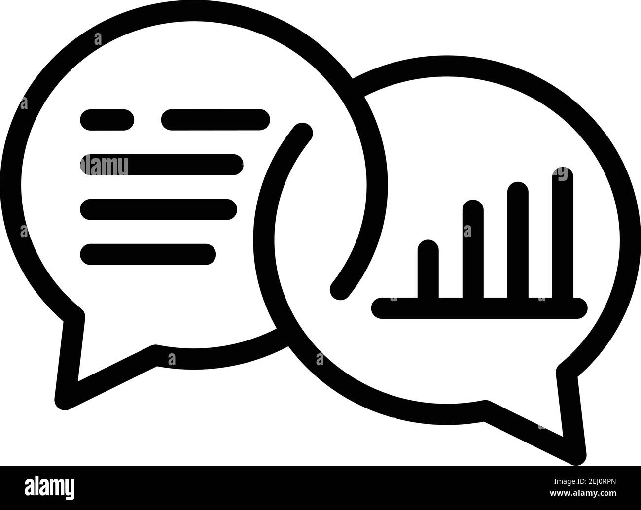 Business market chat icon. Outline business market chat vector icon for ...