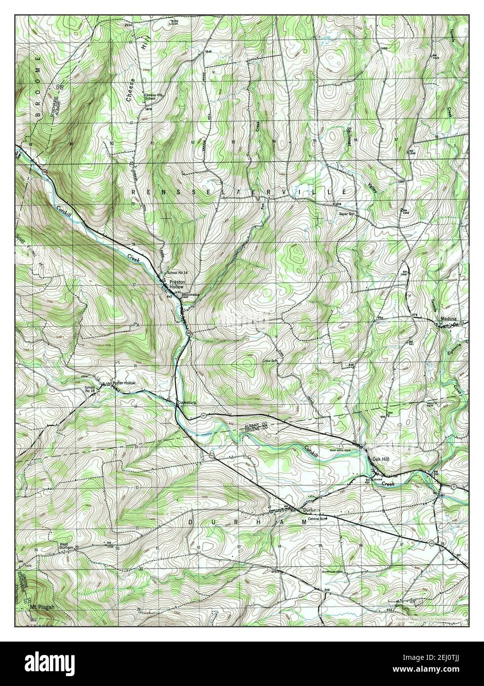 Durham, New York, map 1945, 1:24000, United States of America by ...