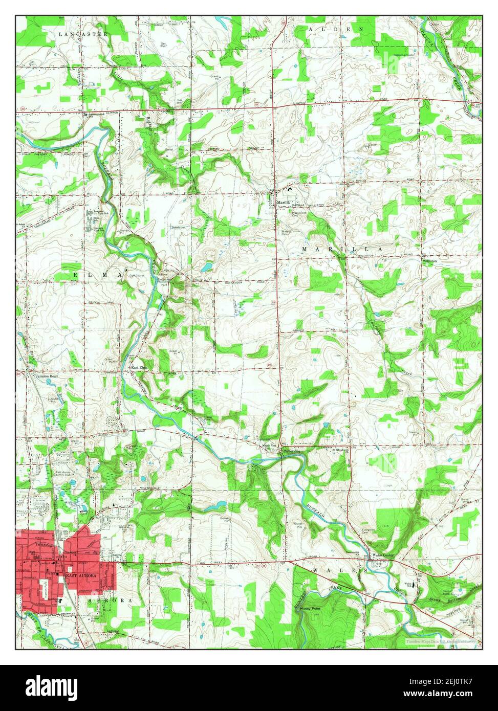 East Aurora, New York, map 1965, 1:24000, United States of America by ...