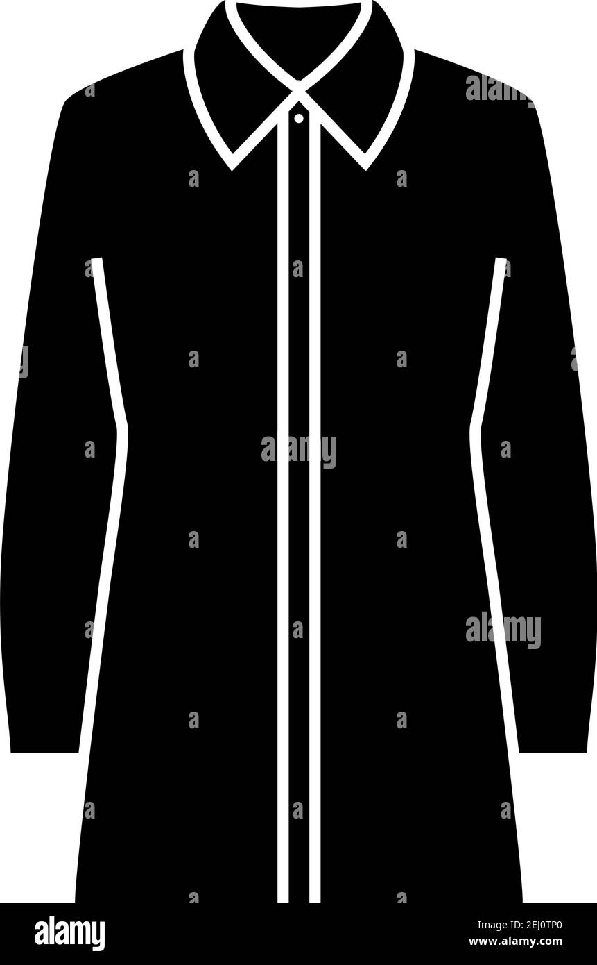 Business Blouse Icon. Black Stencil Design. Vector Illustration Stock ...