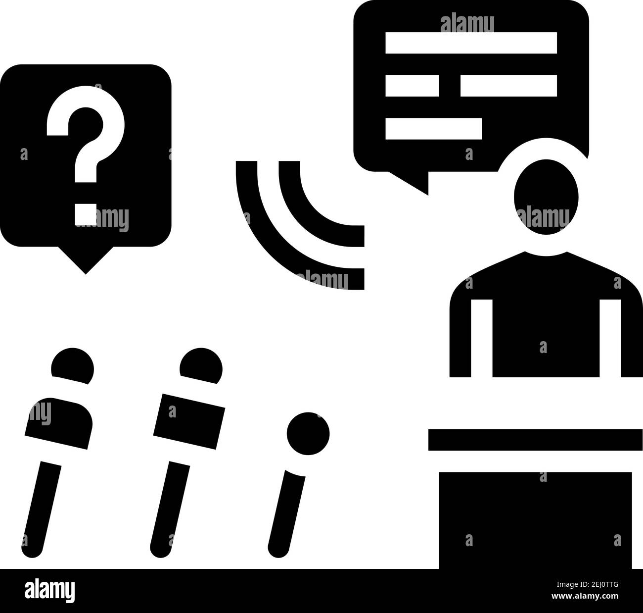 interview pr glyph icon vector illustration Stock Vector Image & Art ...