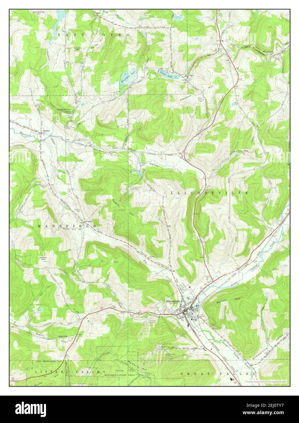Ellicottville, New York, map 1964, 1:24000, United States of America by ...