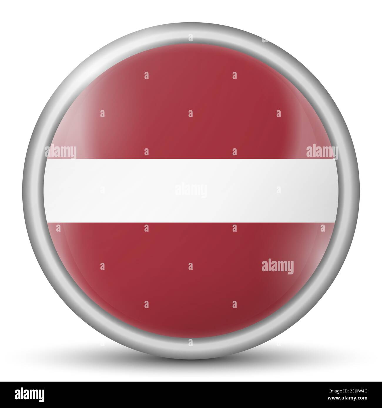 Glass light ball with flag of Latvia. Round sphere, template icon. Latvian national symbol ...