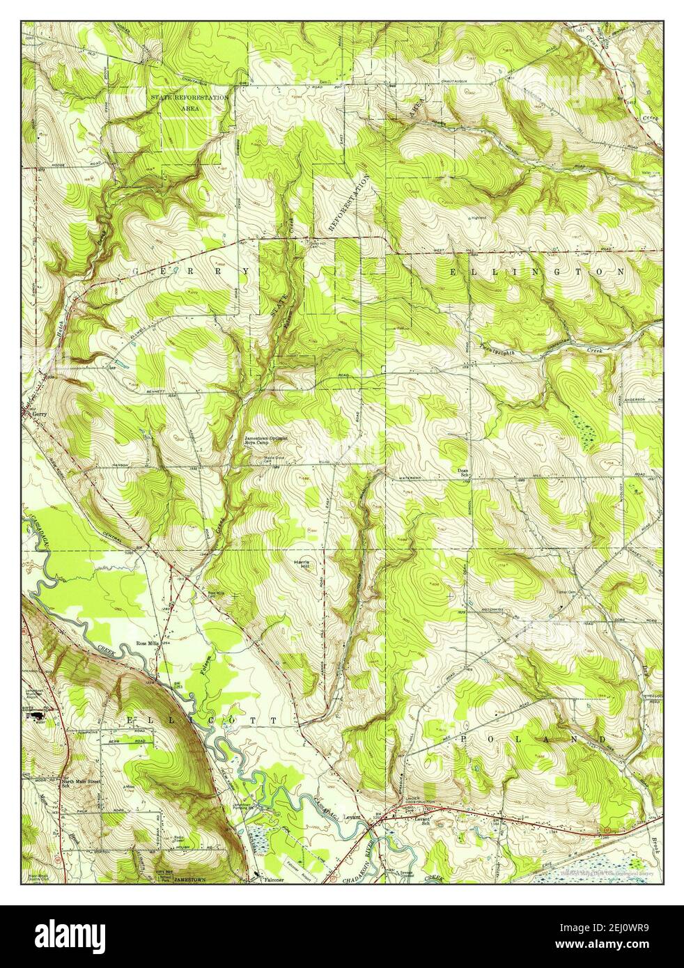 Gerry, New York, map 1954, 1:24000, United States of America by ...