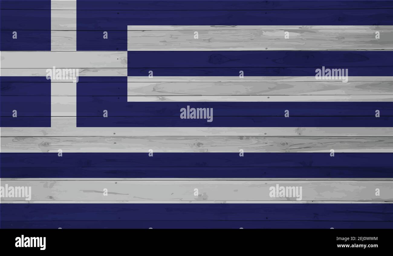 Greece flag with waving grunge texture. Vector background Stock Vector ...