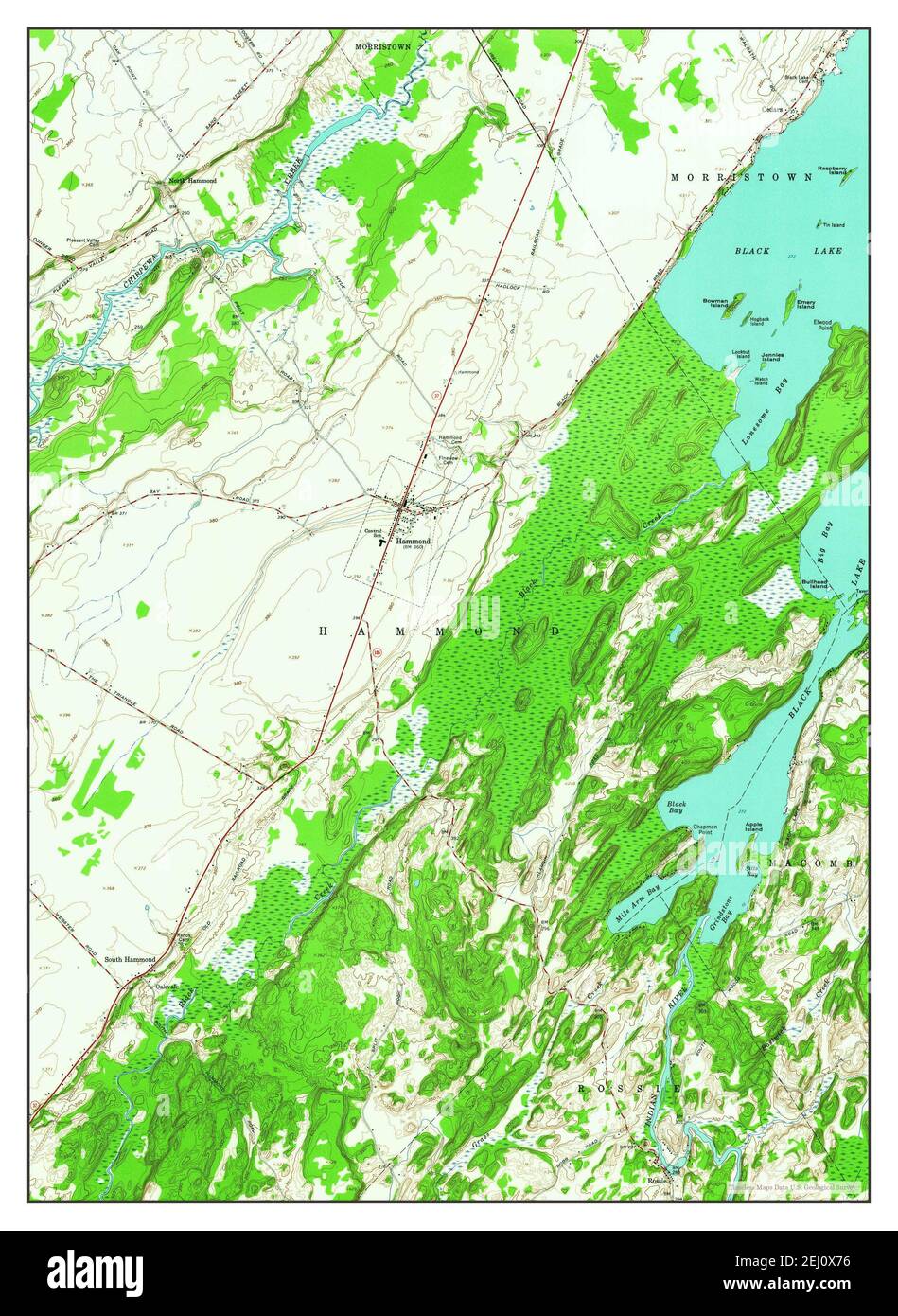 Hammond, New York, map 1961, 1:24000, United States of America by ...