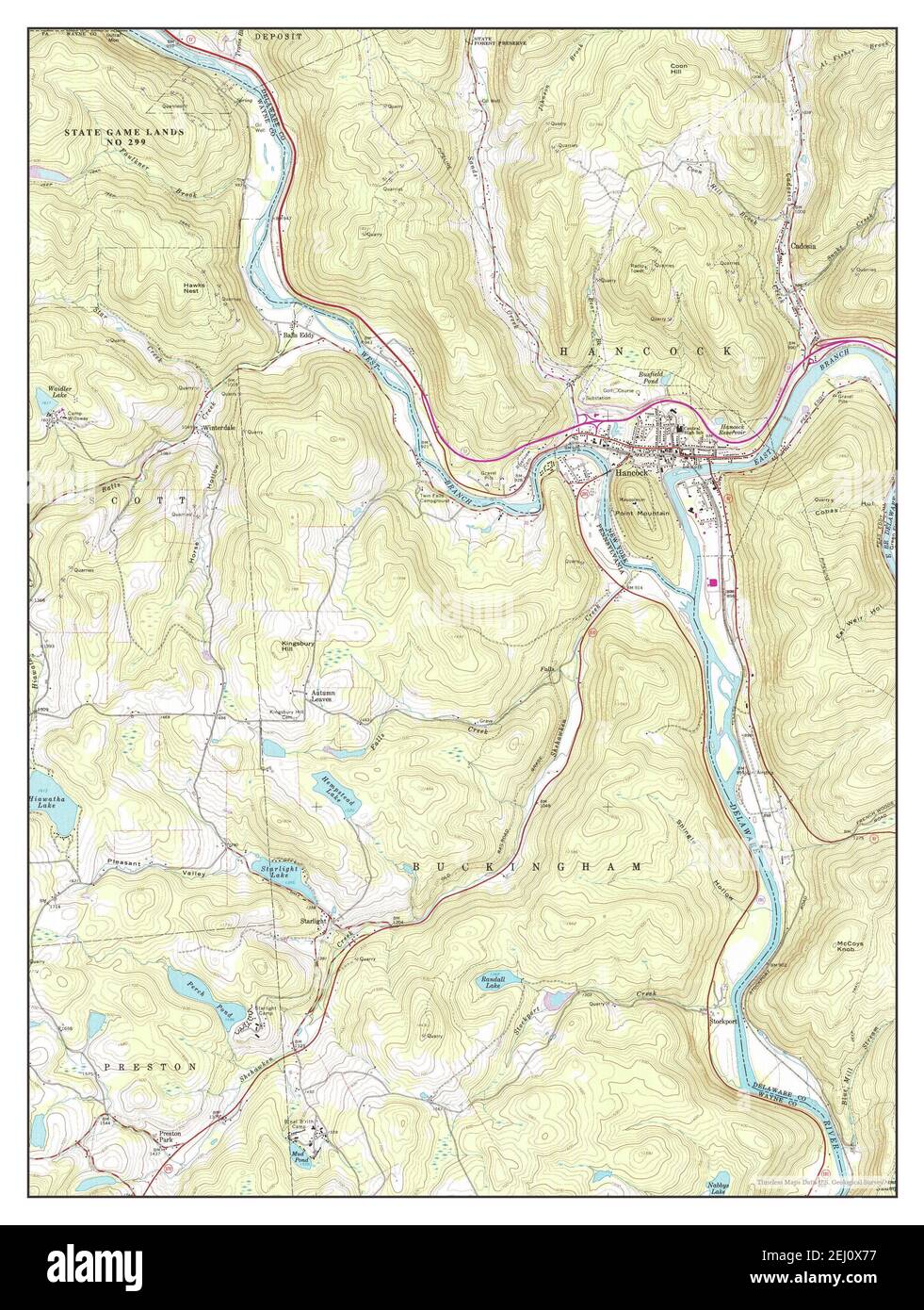 Hancock, New York, map 1992, 1:24000, United States of America by ...