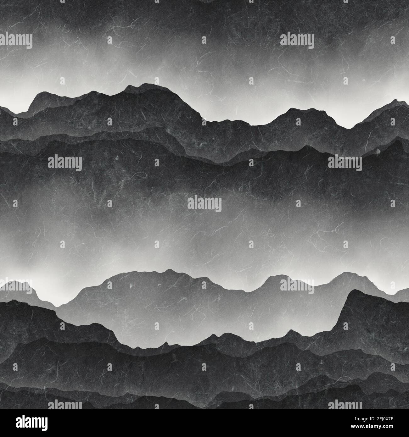 Seamless gray mountains fading into fog print Stock Photo - Alamy