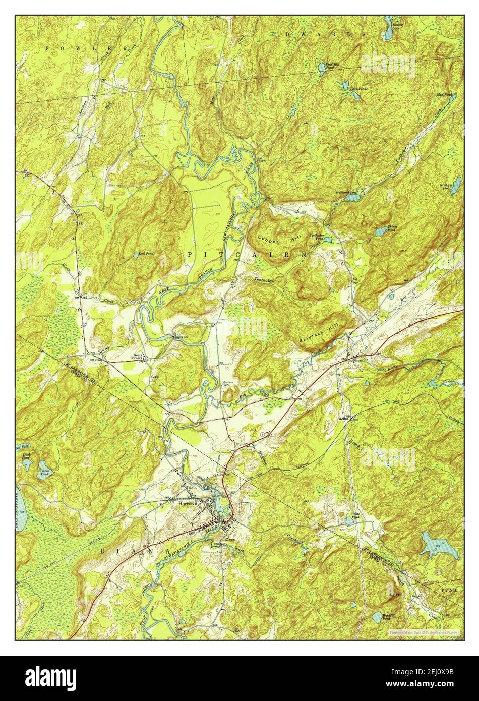 Harrisville, New York, map 1951, 1:24000, United States of America by ...