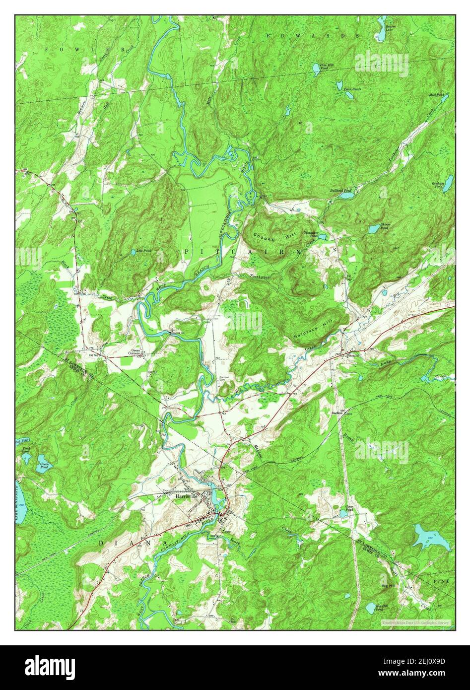 Map of harrisville hi-res stock photography and images - Alamy