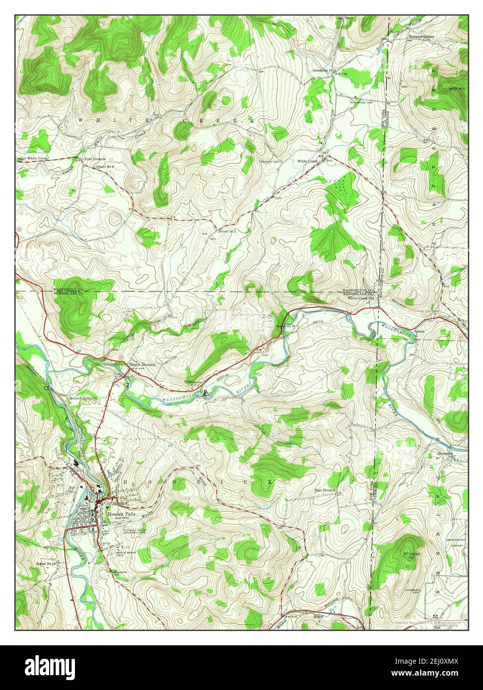 Hoosick Falls, New York, map 1943, 1:24000, United States of America by ...