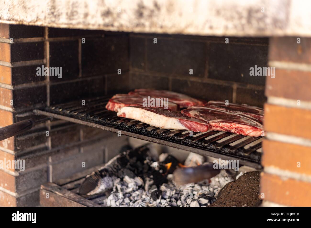 Process of making meat steak in the kitchen Stock Photo - Alamy