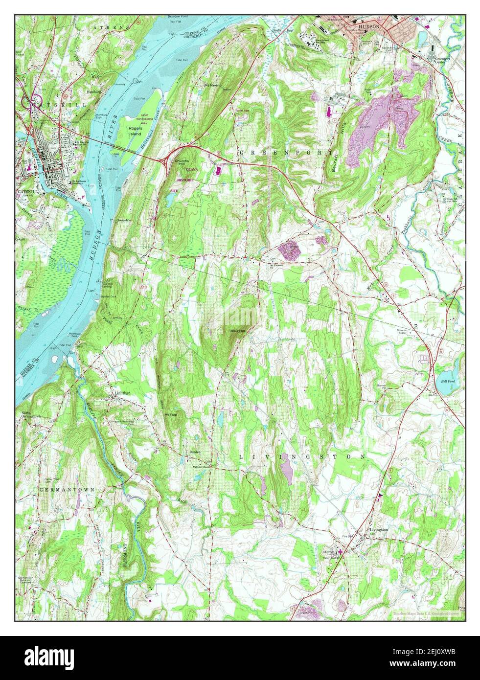 Hudson South, New York, map 1980, 1:24000, United States of America by ...