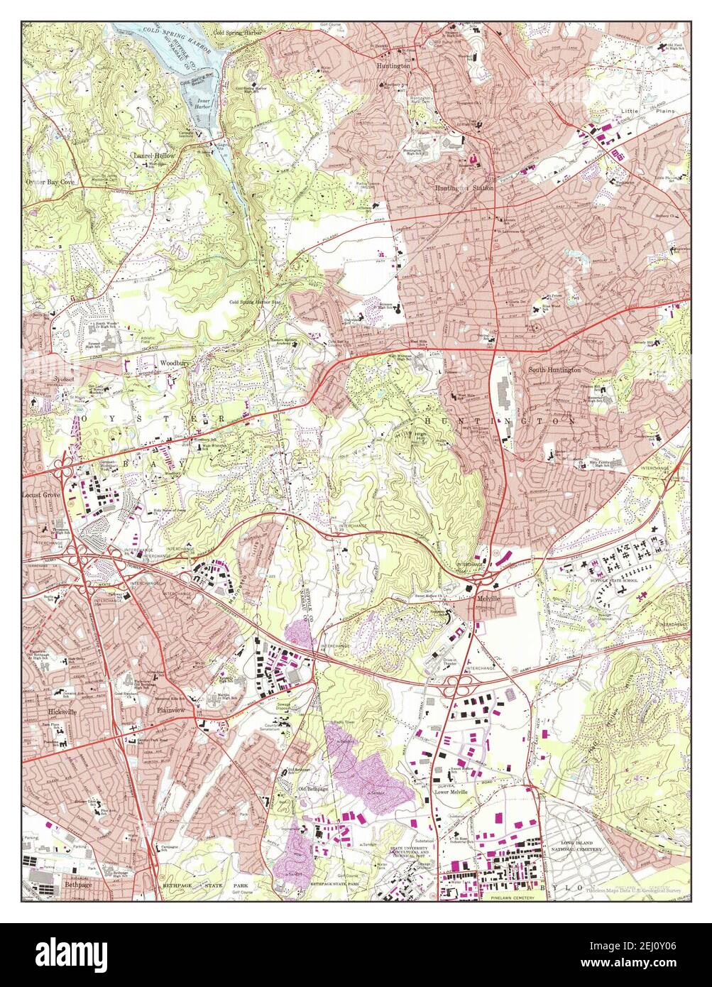 Map of huntington new york hi-res stock photography and images - Alamy