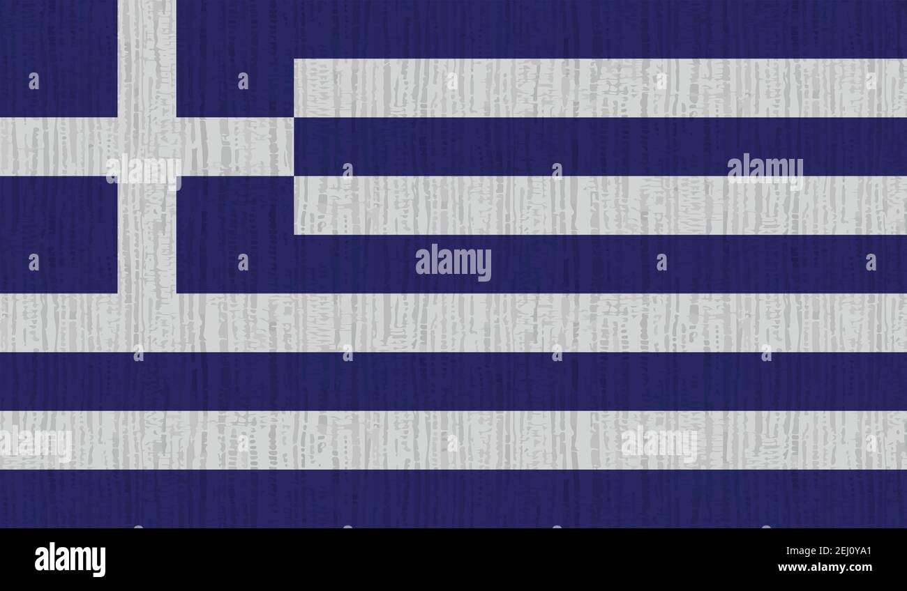 Greece flag with waving grunge texture. Vector background Stock Vector ...