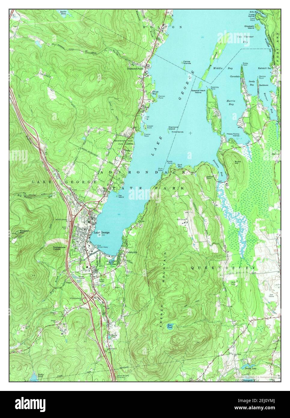 Lake George, New York, map 1966, 1:24000, United States of America by ...