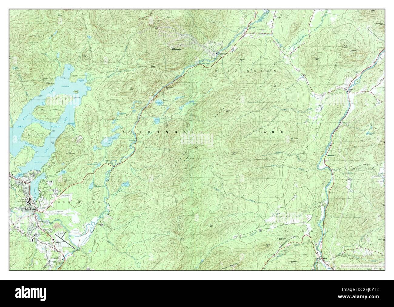 Lake placid new york map hi-res stock photography and images - Alamy