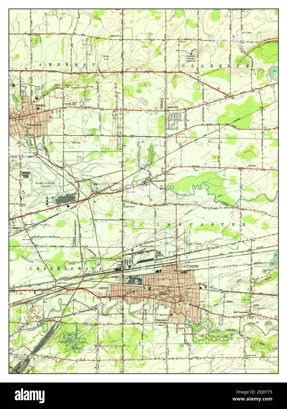 Lancaster, New York, map 1950, 1:24000, United States of America by ...