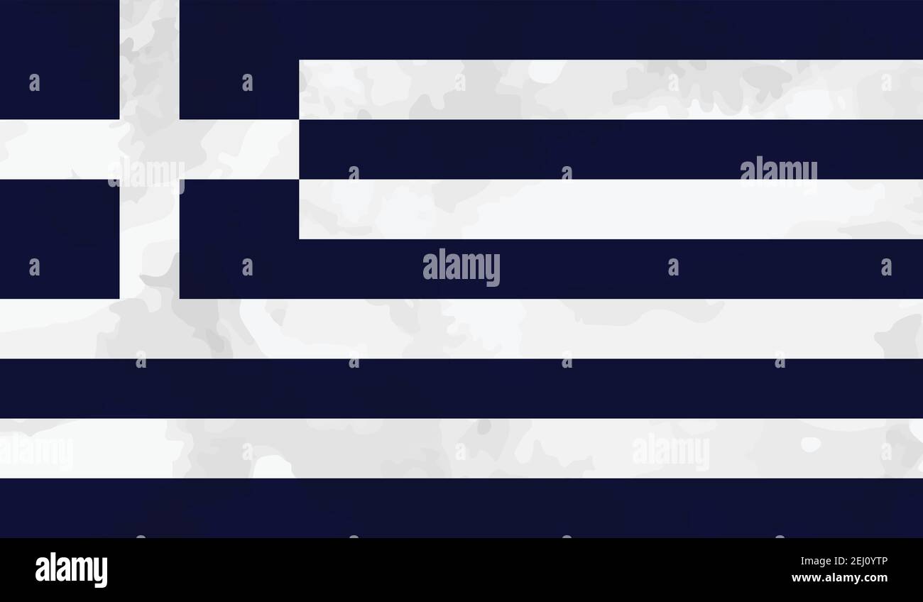Greece flag with waving grunge texture. Vector background Stock Vector ...