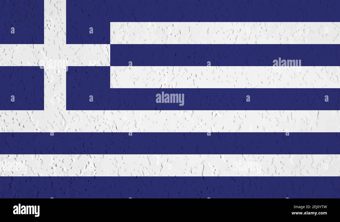 Greece flag with waving grunge texture. Vector background Stock Vector ...