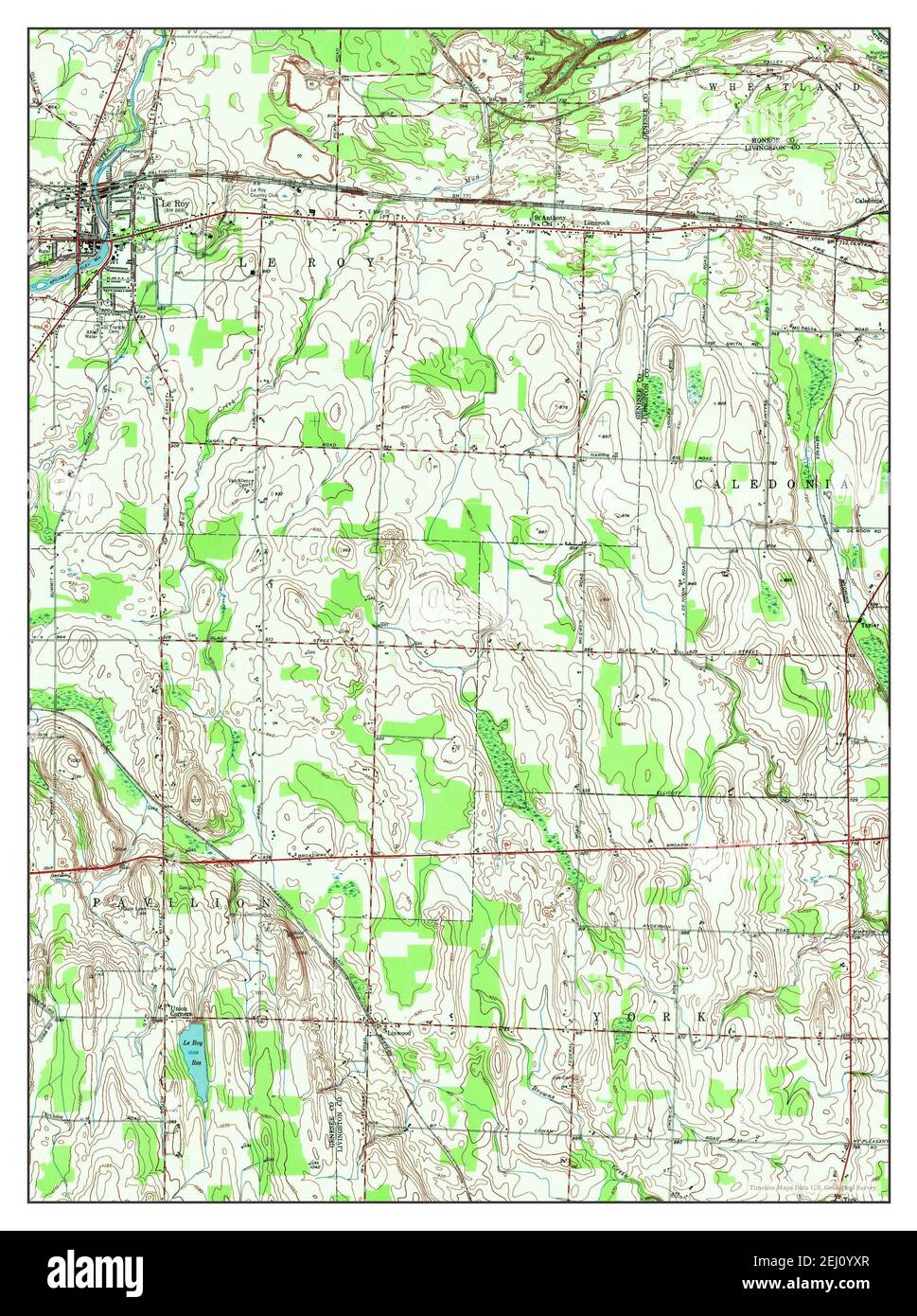 Le Roy, New York, map 1950, 1:24000, United States of America by ...