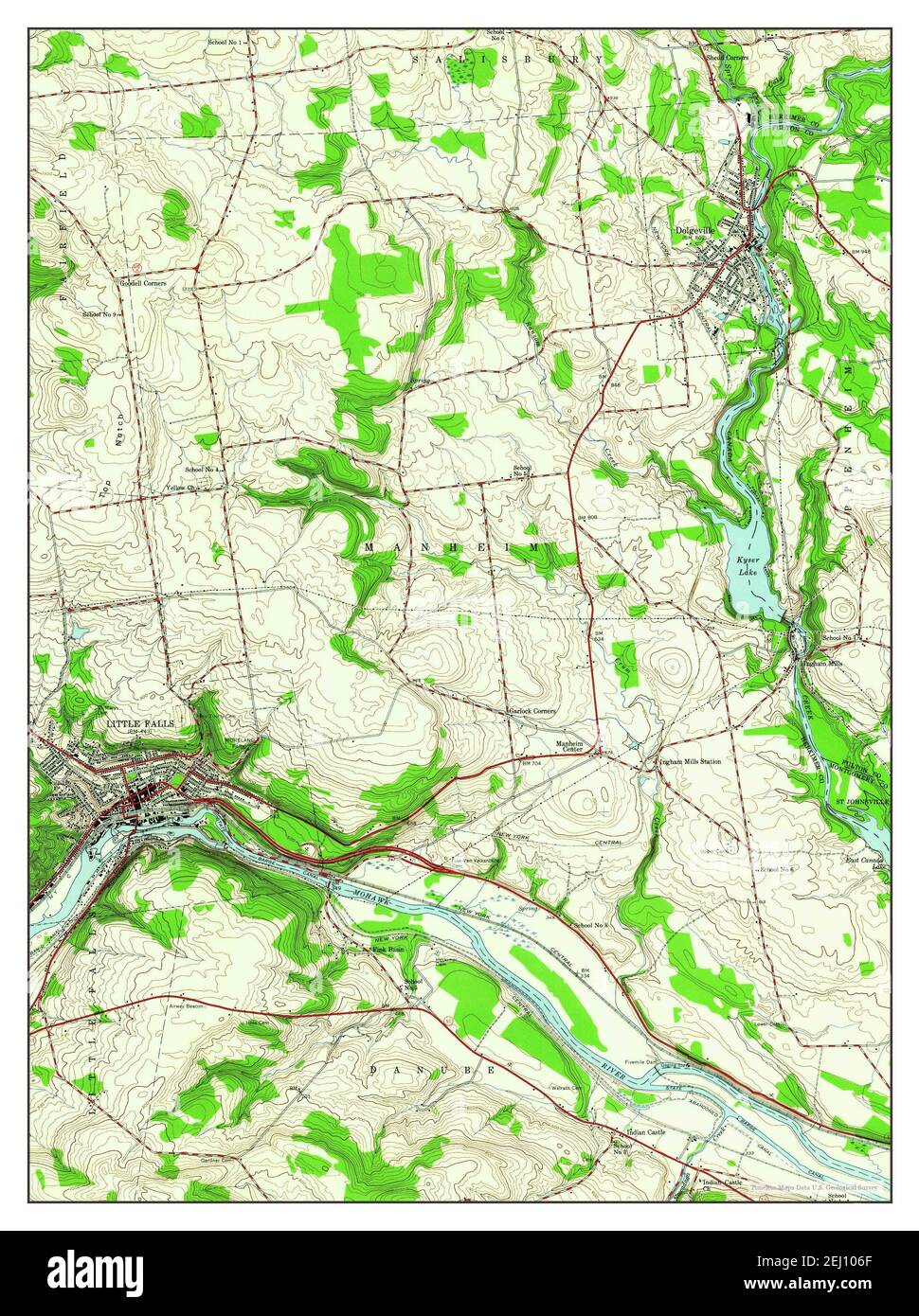 Map of little falls hi-res stock photography and images - Alamy