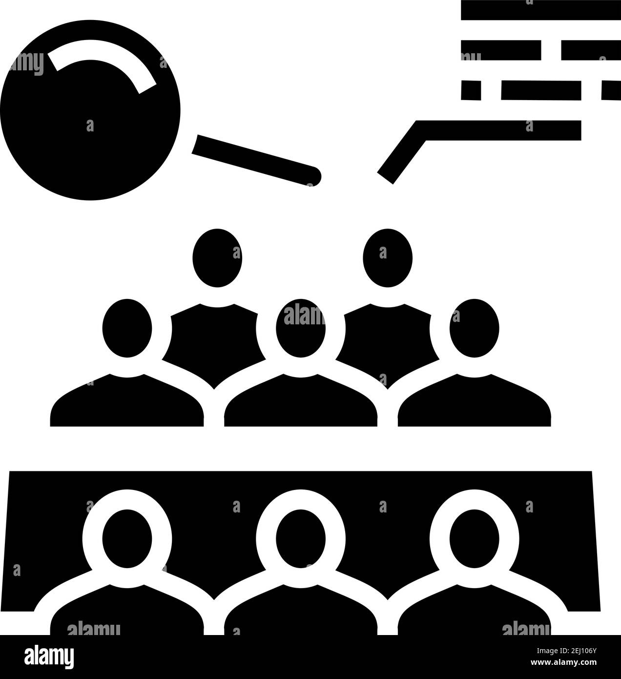 meeting of shareholders glyph icon vector illustration Stock Vector ...