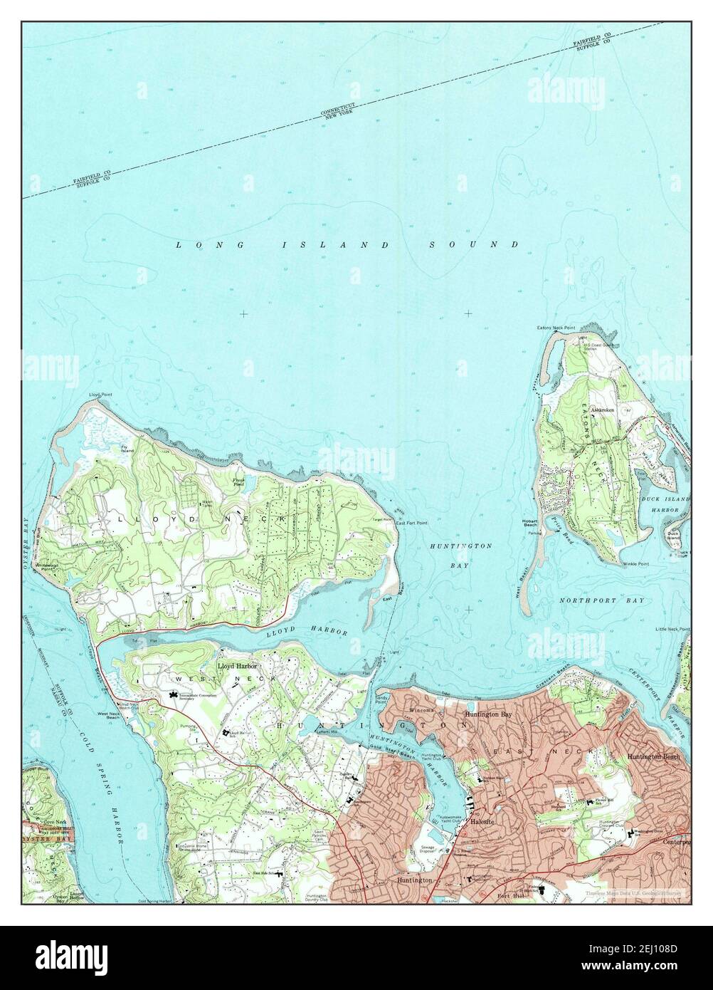 Lloyd Harbor, New York, map 1967, 1:24000, United States of America by ...