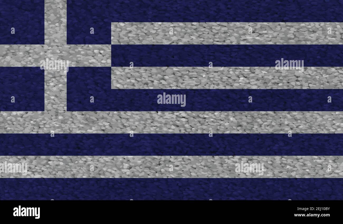 Greece flag with waving grunge texture. Vector background Stock Vector ...