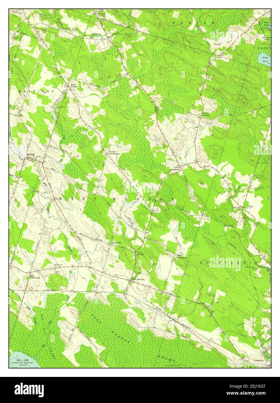 Mallory, New York, map 1957, 1:24000, United States of America by ...