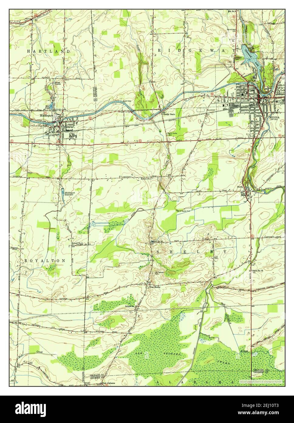 Medina, New York, map 1951, 1:24000, United States of America by ...
