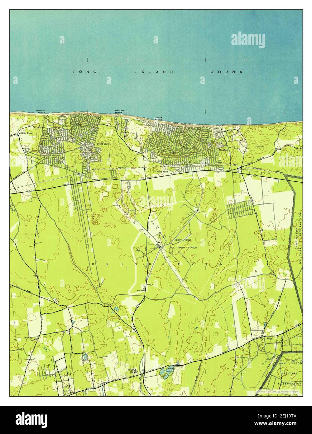 Middle Island, New York, map 1947, 1:24000, United States of America by ...