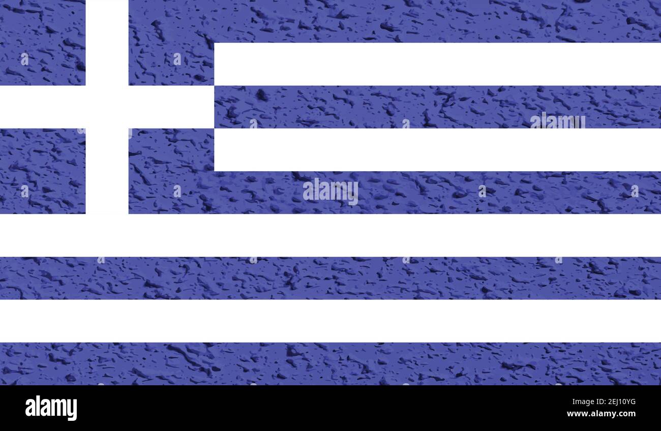 Greece flag with waving grunge texture. Vector background Stock Vector ...
