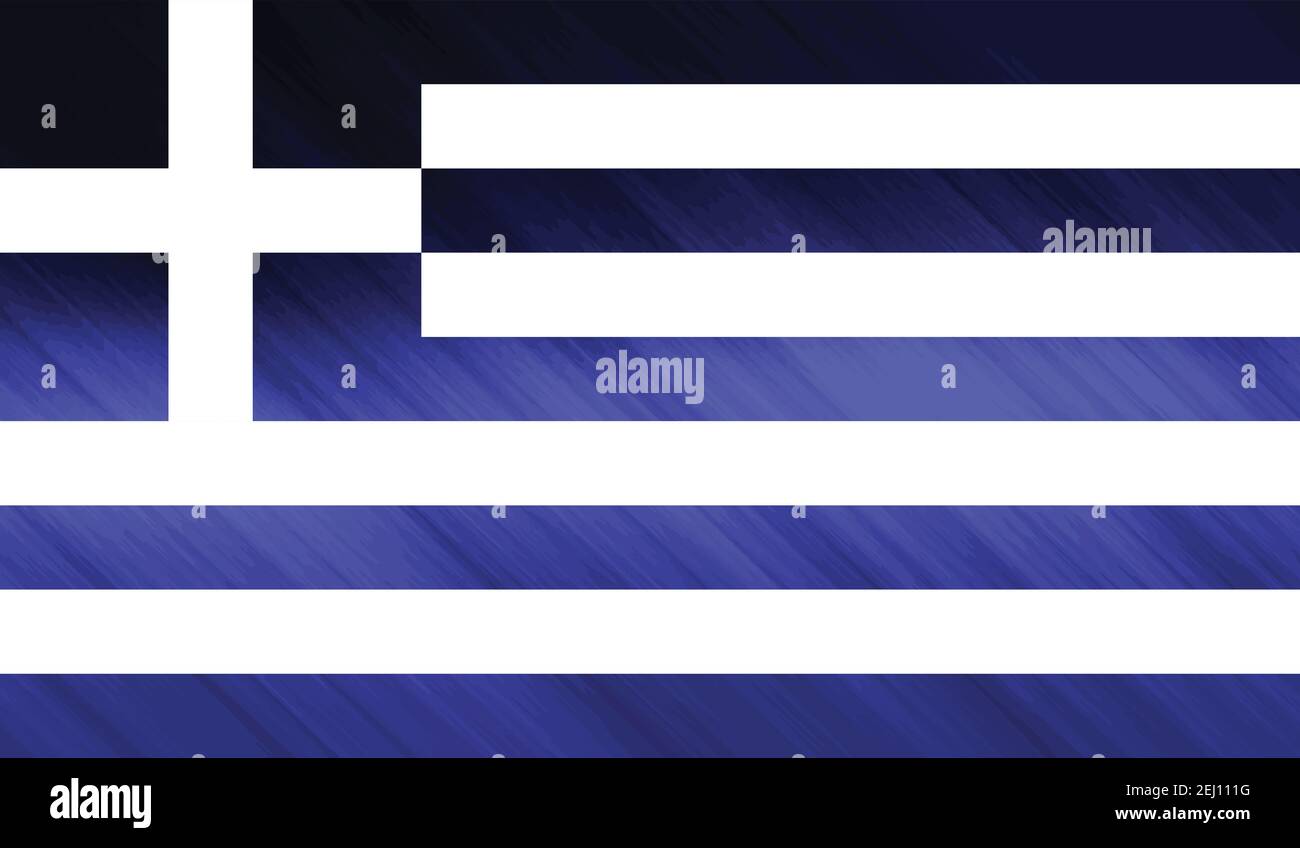 Greece flag with waving grunge texture. Vector background Stock Vector ...