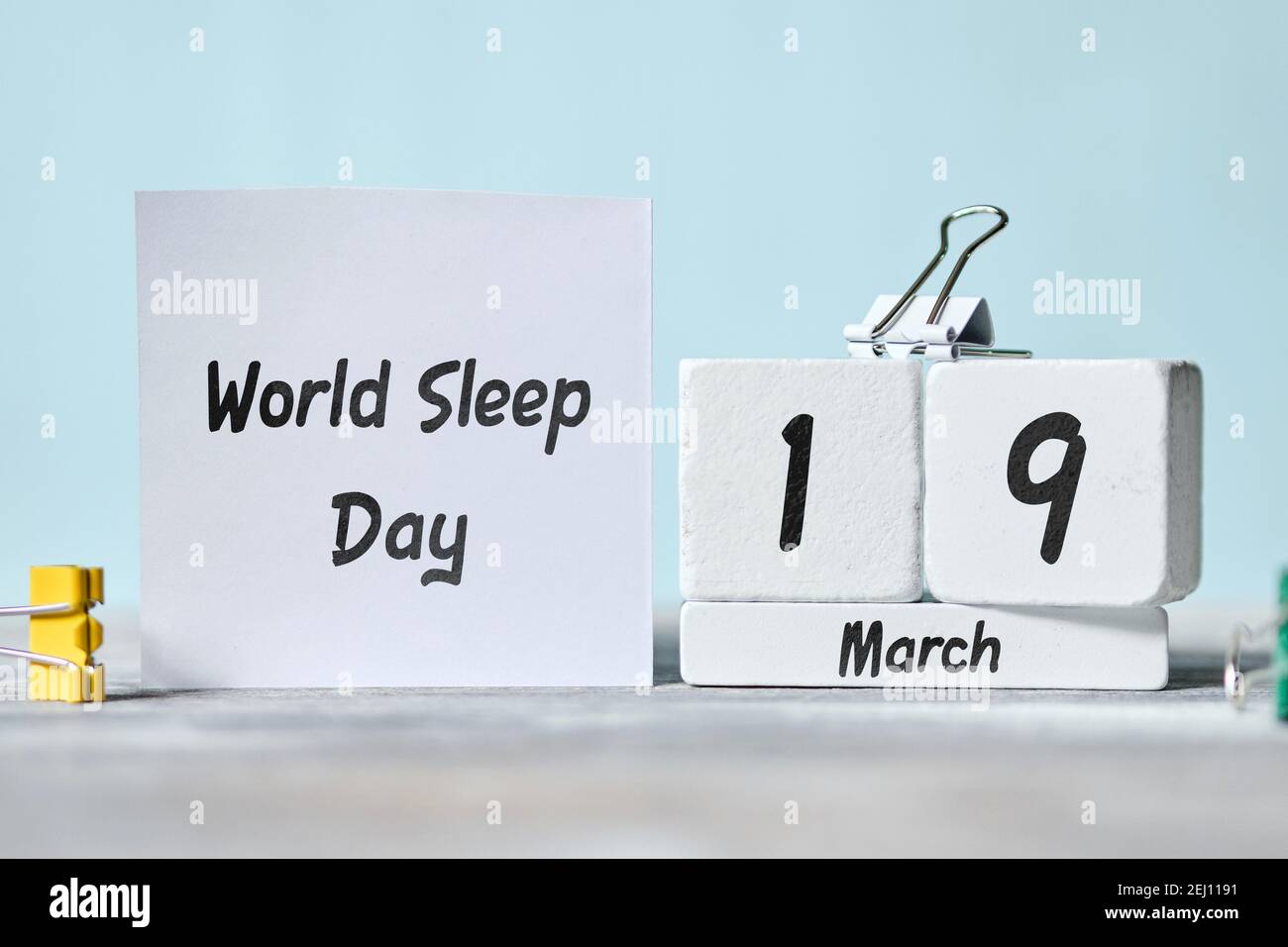 World Sleep Day of Spring month calendar march Stock Photo - Alamy