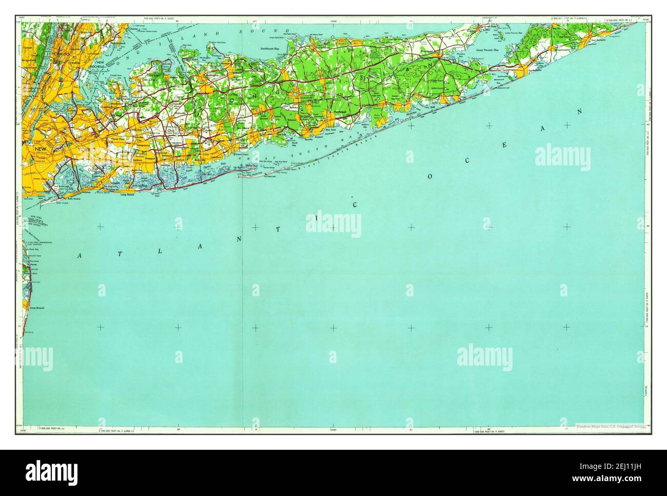 New York, New York, map 1958, 1:250000, United States of America by ...