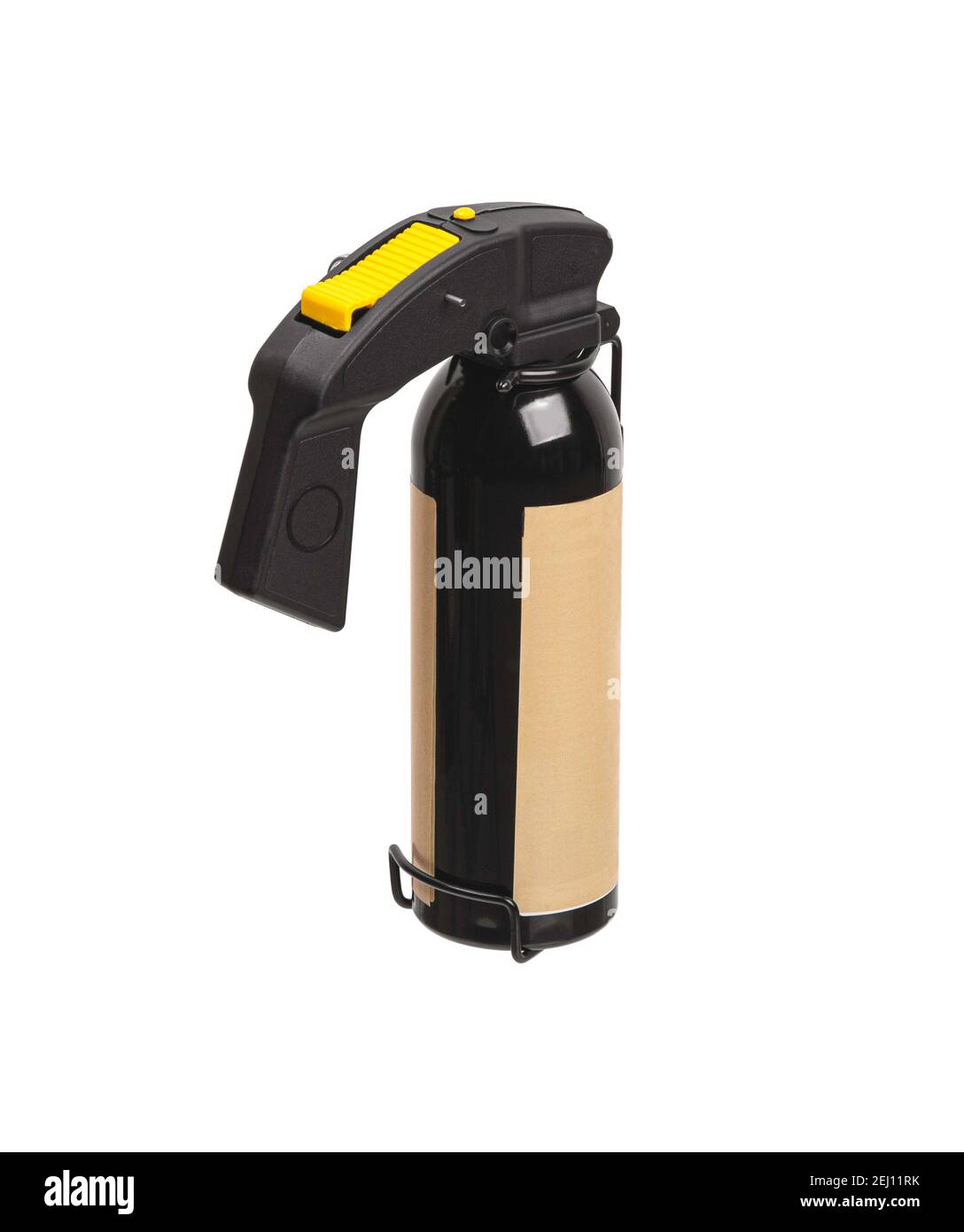 Large spray can with isolate on a white background. Black spray bottle ...