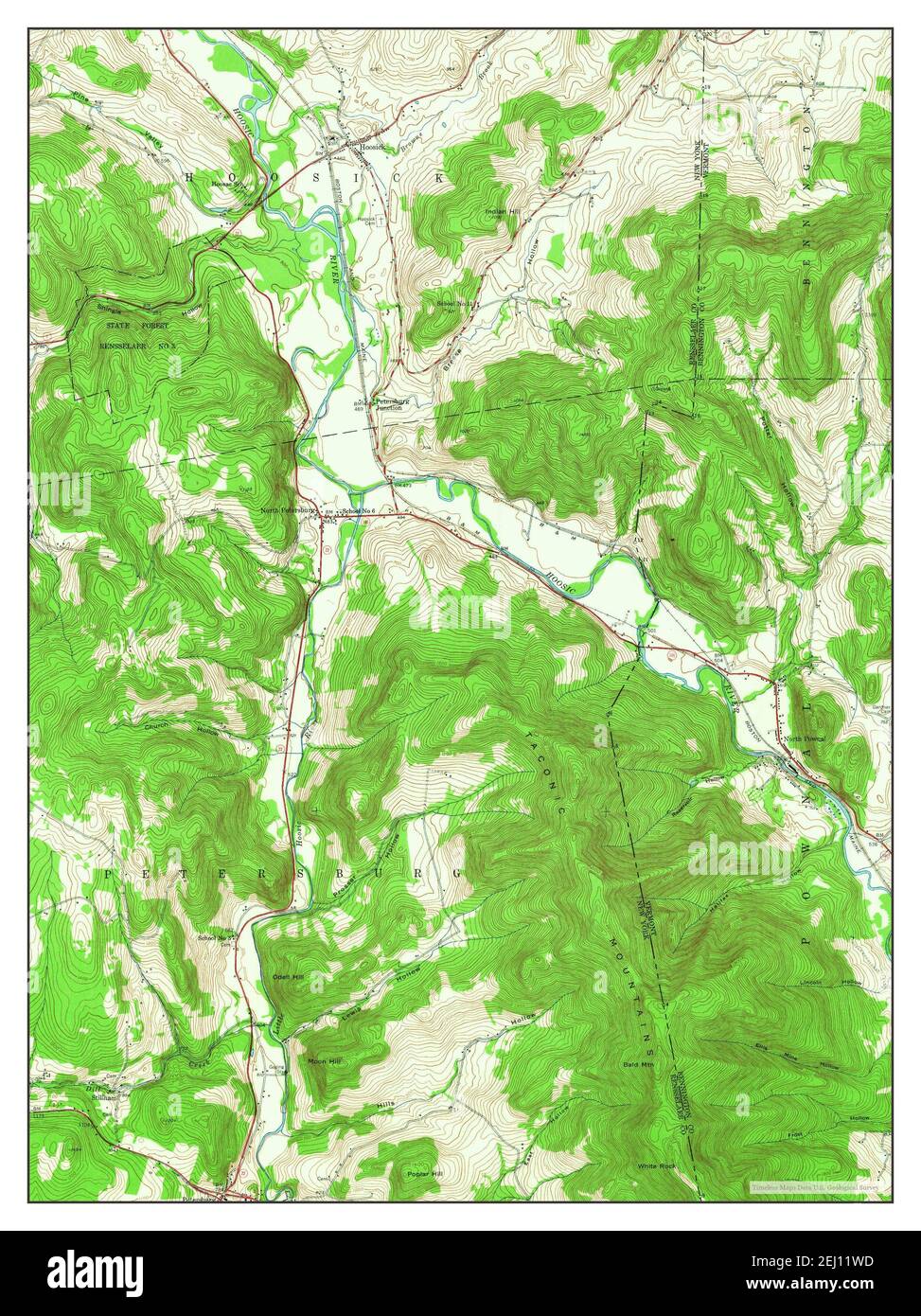 North Pownal, New York, map 1954, 1:24000, United States of America by ...