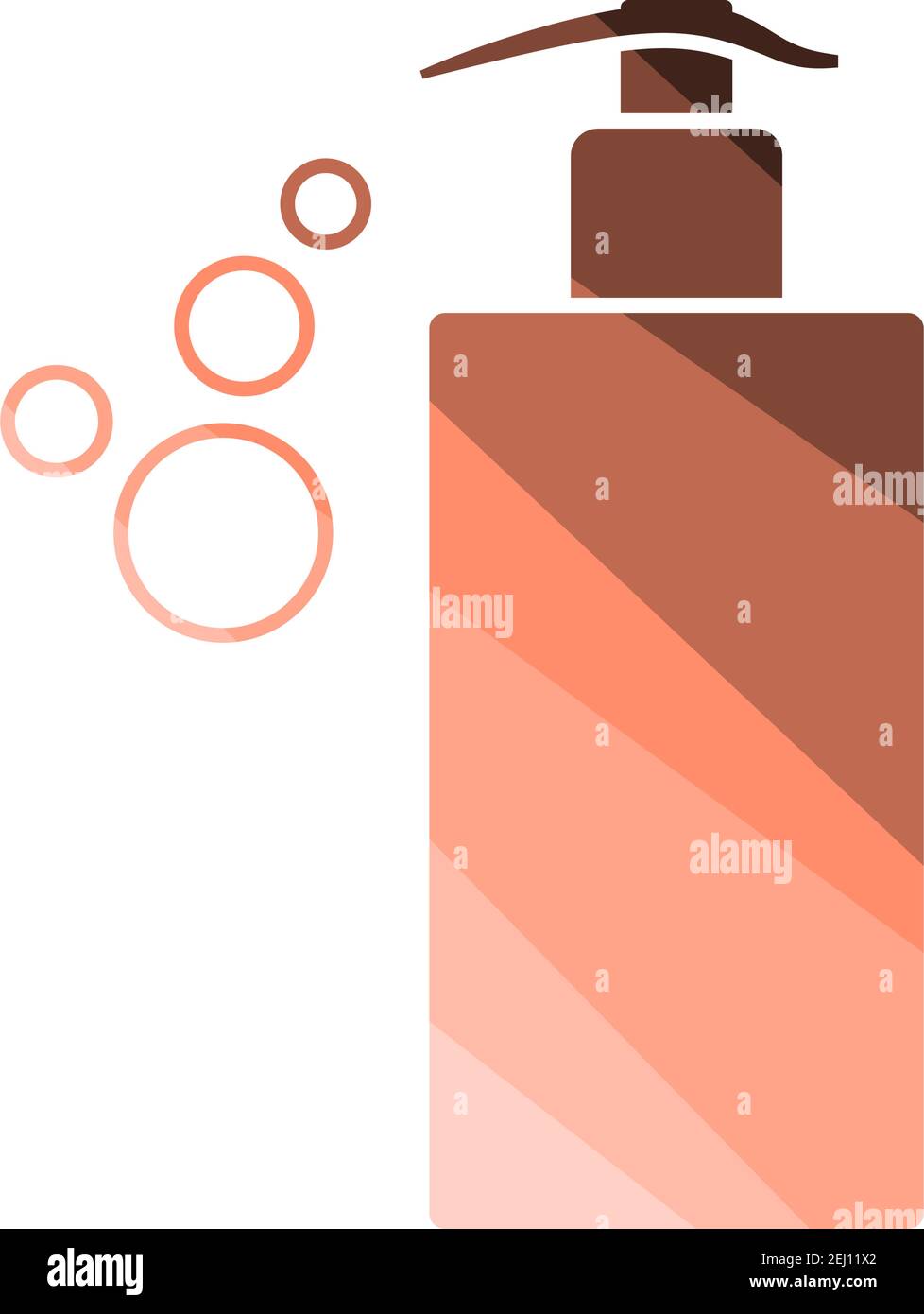 Dispenser Of Liquid Soap Icon. Flat Color Ladder Design. Vector ...