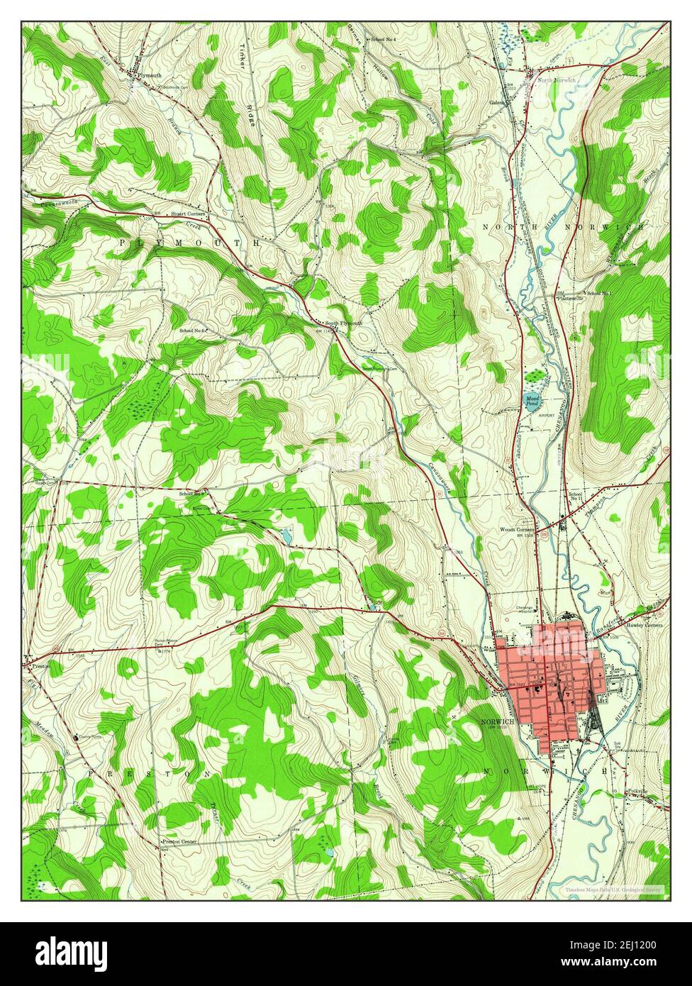 Map of norwich new york hi-res stock photography and images - Alamy