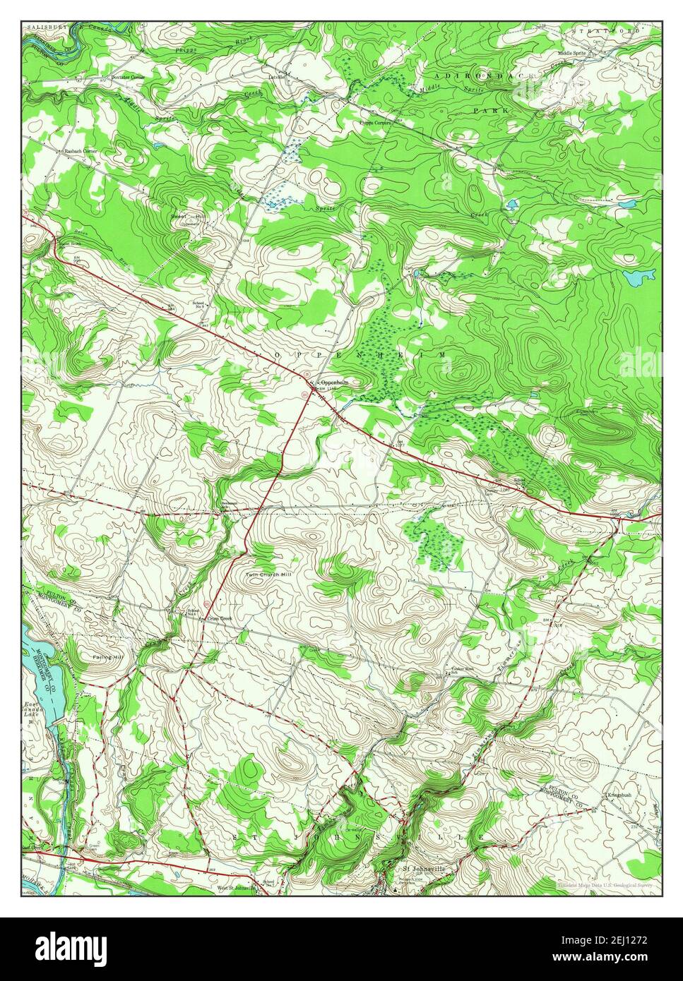 Oppenheim, New York, map 1945, 1:24000, United States of America by ...