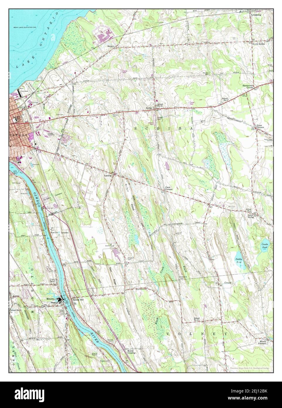 Oswego East, New York, map 1954, 1:24000, United States of America by ...