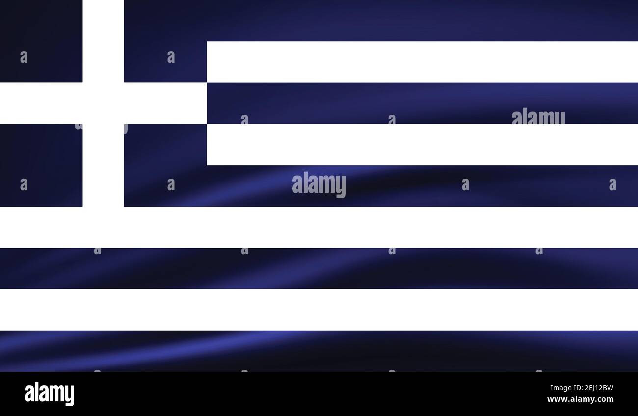 Greece flag with waving grunge texture. Vector background Stock Vector ...